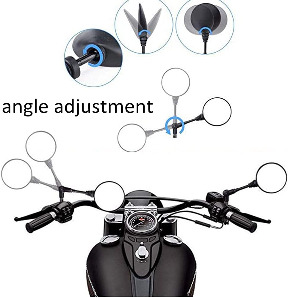 Gyroor Round Folding Mirrors – E-Bike & Scooter | GYROOR